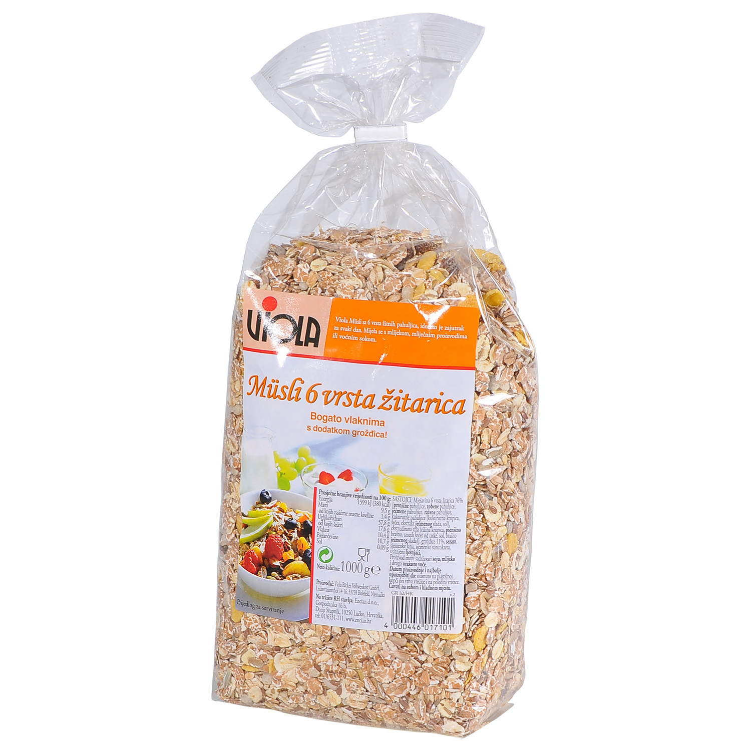 VIOLA Muesli 6 vrsta žitarica 1kg - već od 5,71 €, akcija i najbolja ...